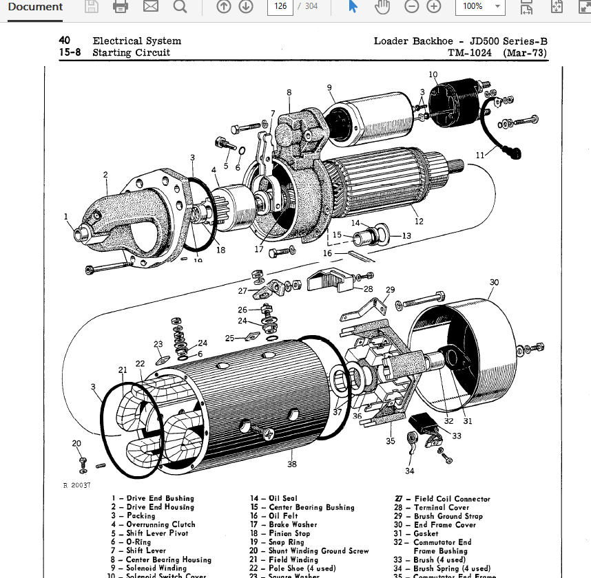 John Deere 500B Backhoe Loader Repair Technical Manual (TM1024)