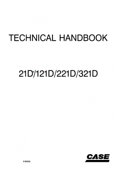 Case 21D, 121D, 221D and 321D Wheel Loader Service Manual