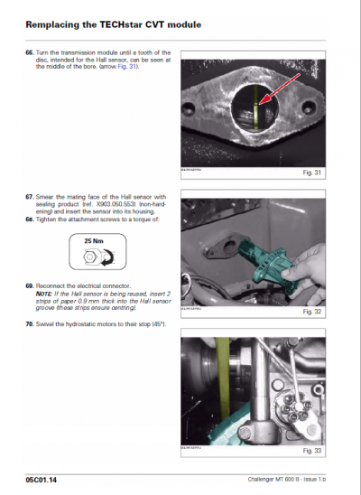 Challenger MT635B, MT645B, MT655B, MT665B Tractor Workshop Manual