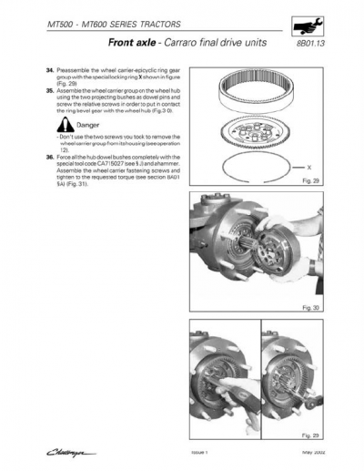 Challenger MT635, MT645, MT655, MT665 Tractor Workshop Manual