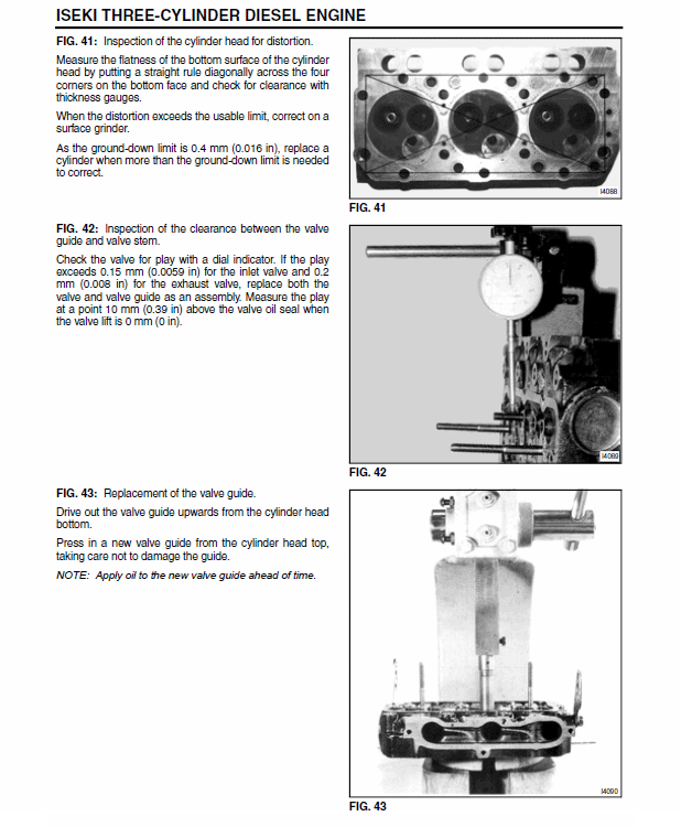 Iseki Three Cylinder Diesel Engine Manual
