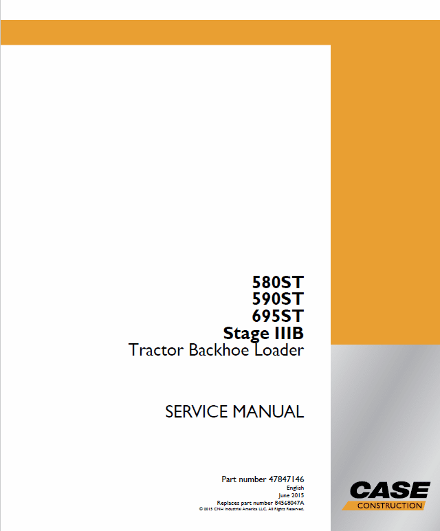 Case 580T, 580ST, 590ST, 690ST Backhoe Loader Service Manual