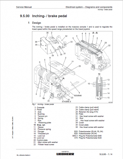 Liebherr RL 44, RL 54, RL 64 Pipe Layers Dozer Service Manual
