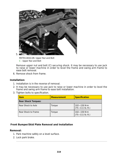 John Deere HPX615E Gator Utility Vehicles Repair Technical Manual (S.N ...