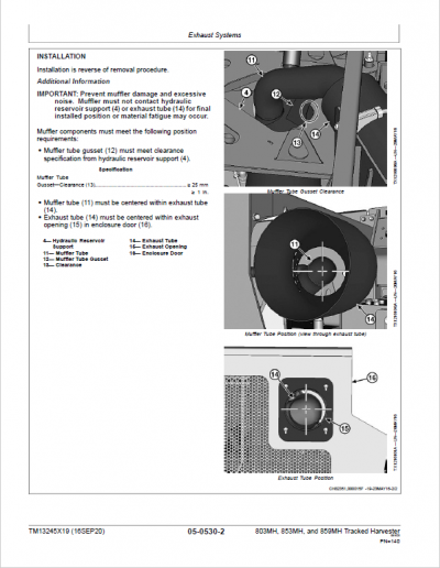 John Deere 803MH, 853MH, 859MH Harvester Open-Loop Repair Manual (S.N ...