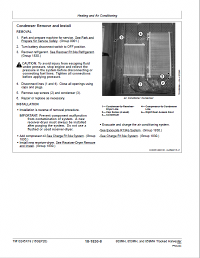 John Deere 803MH, 853MH, 859MH Harvester Open-Loop Repair Manual (S.N ...