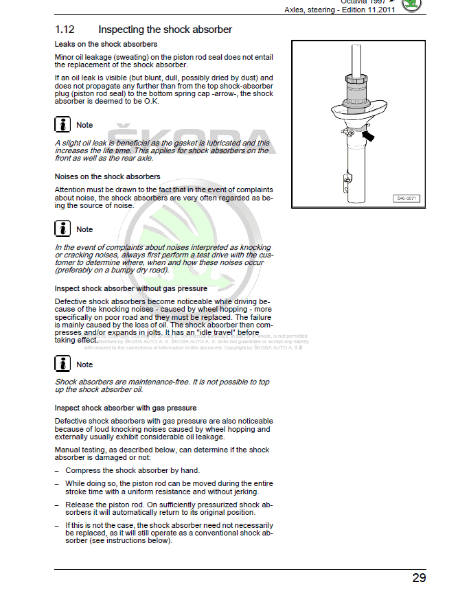 SKODA OCTAVIA TOUR (1U) Repair Service Manual