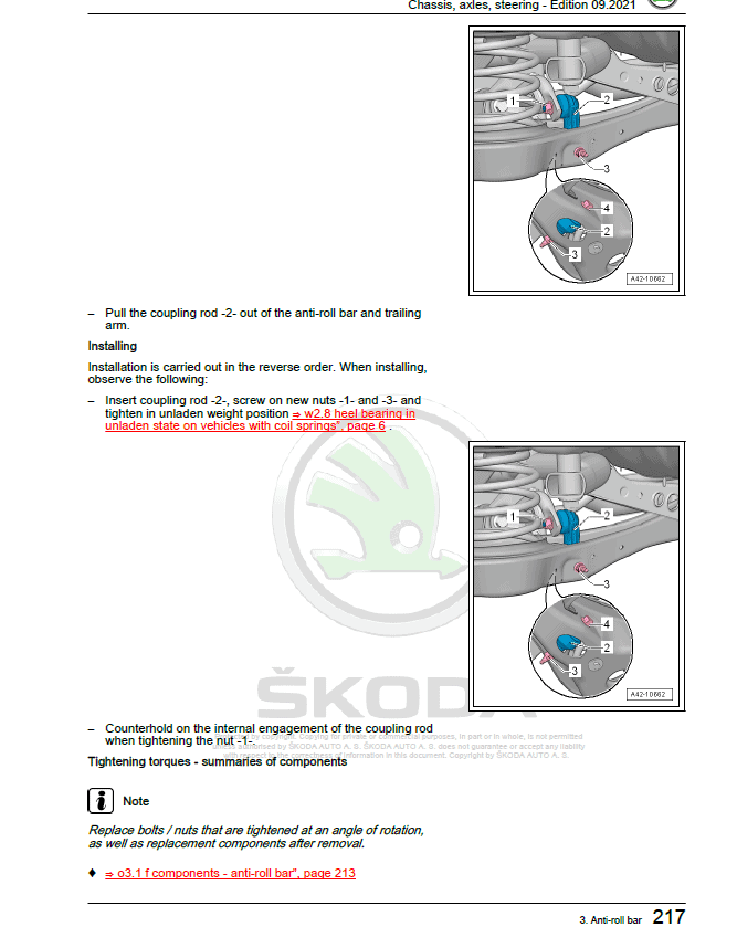SKODA SUPERB III (3V) Repair Service Manual