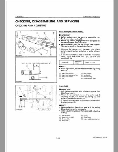 Kubota F1900, F1900E Front Mower Workshop Repair Manual