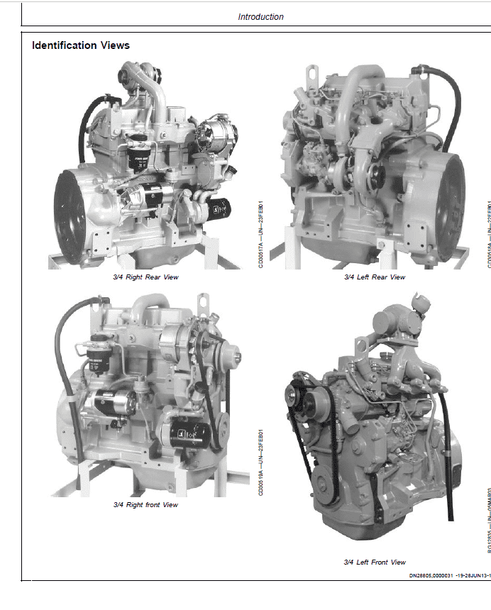 John Deere PowerTech 2.9L Metric Diesel Engines Repair Manual (CTM124619)