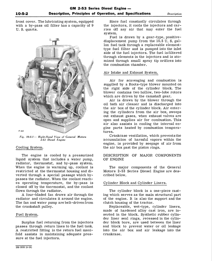 John Deere General Motors 2-53 Series Diesel Engine Repair Manual (CTM2028)