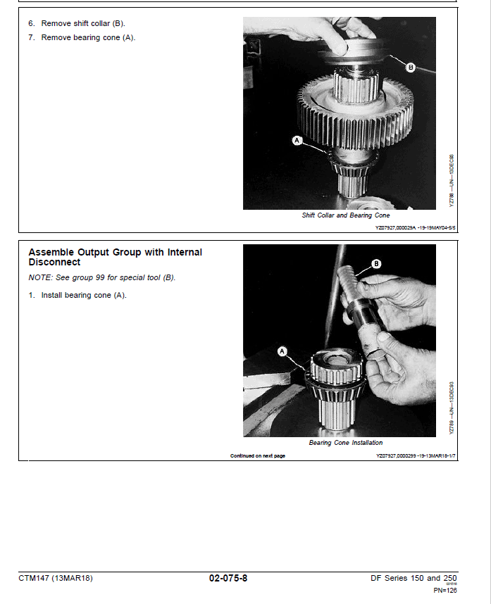 John Deere DF Series 150, 250 Transmissions (Analog) Repair Manual (CTM147) John Deere DF Series 150, 250 Transmissions (Analog) Repair Manual (CTM147)