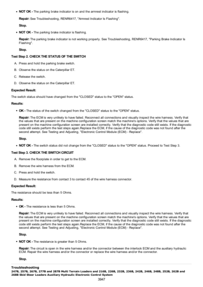 Caterpillar CAT 257B2 Multi Terrain Loader Service Repair Manual ...