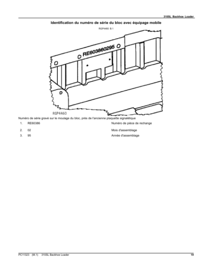 John Deere 310SL Backhoe Loaders (SN F273920-390995) Parts Catalog ...