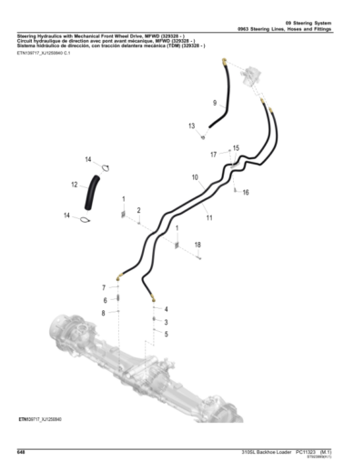 John Deere 310SL Backhoe Loaders (SN F273920-390995) Parts Catalog ...