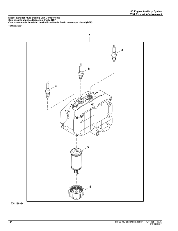 John Deere 310SL HL Backhoe Loaders (SN F273920-390995) Parts Catalog ...