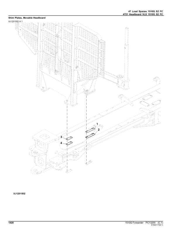 John Deere 1510G T2 FFC Forwarders (SN C003601-004180) Parts Catalog ...