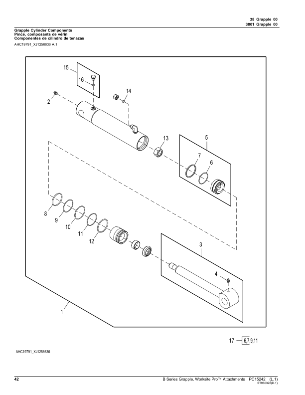 John Deere GR72B, GR84B, GS66B, GS72B, GS78B, GS84B Grappler Parts ...