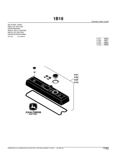 John Deere 4.5L, 4045TF250, 4045DF120, 4045DF150, 4045HF120, 4045HF150 ...