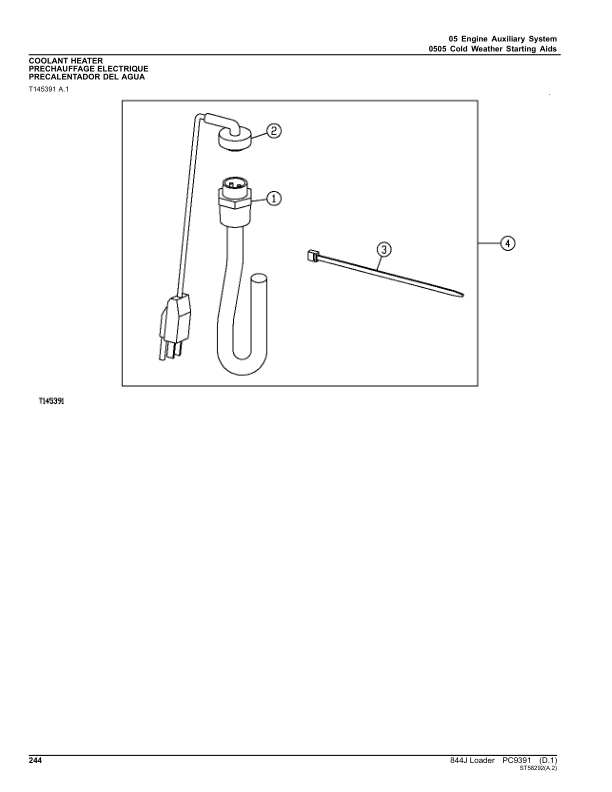 John Deere 844J Loaders Parts Catalog Manual - PC9391
