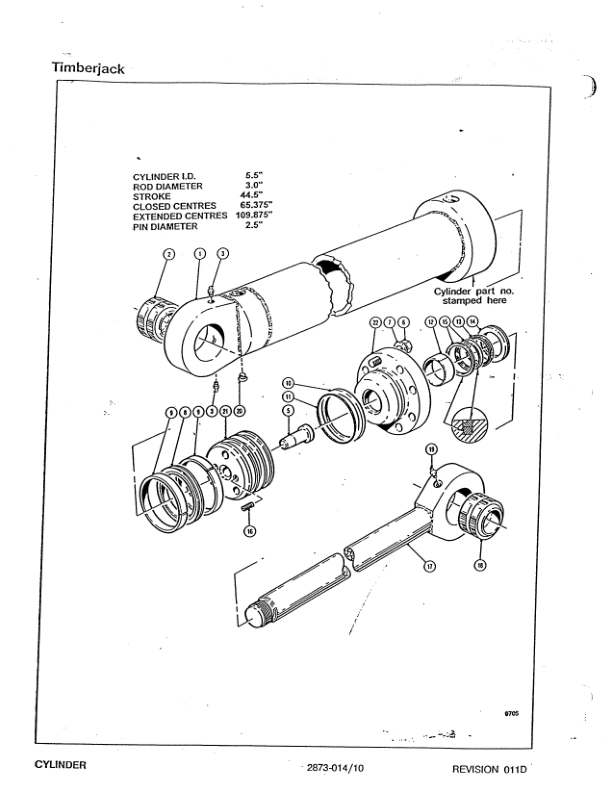 Timberjack 2618, 2628 Tracked Feller Bunchers (SN CI9154-987403) Parts ...