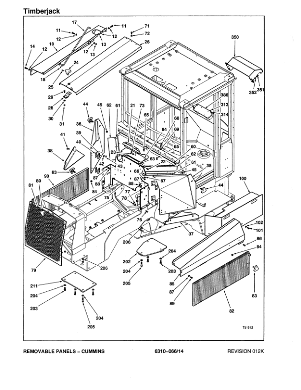 Timberjack 610 Forwarders Parts Catalog Manual - WCF435213