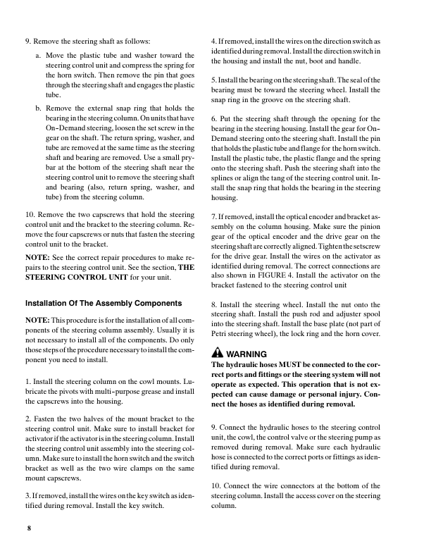 Hyster E25XM, E30XM, E35XM, E40XMS Electric Forklift Truck D114 Series Repair Manual (USA)