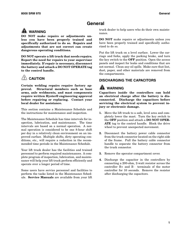Hyster N50XMA3 Electric Reach Truck C471 Series Service Repair Manual