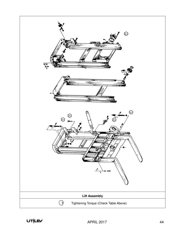 Utilev UT40-50PS Forklift A408 Series Repair Manual