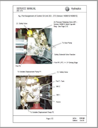 Gehl GE 253, GE 303, GE 353, GE 373 Excavator Repair Service Manual