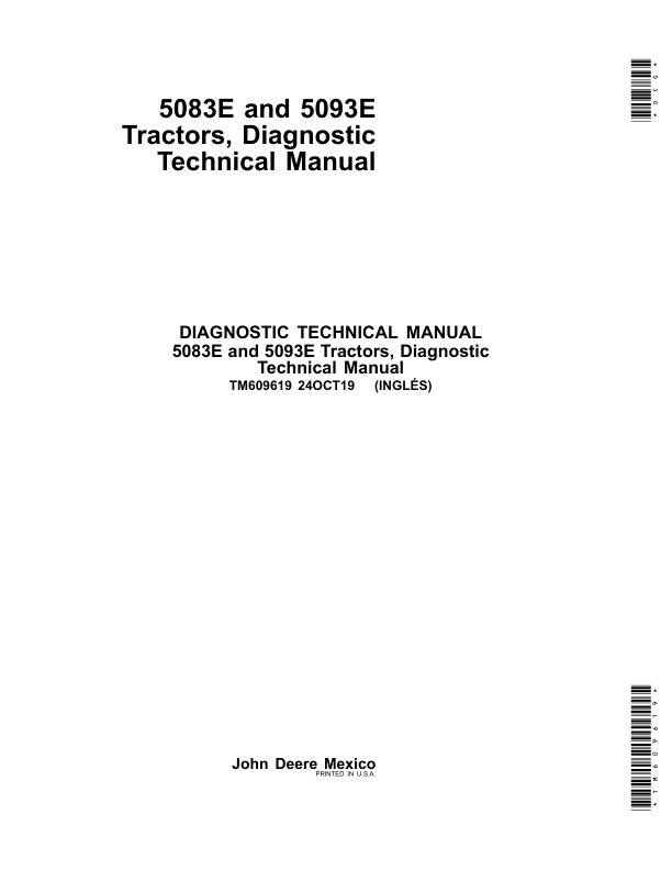 John Deere 5083E, 5093E Tractors Service Repair Manual (Turkey only)