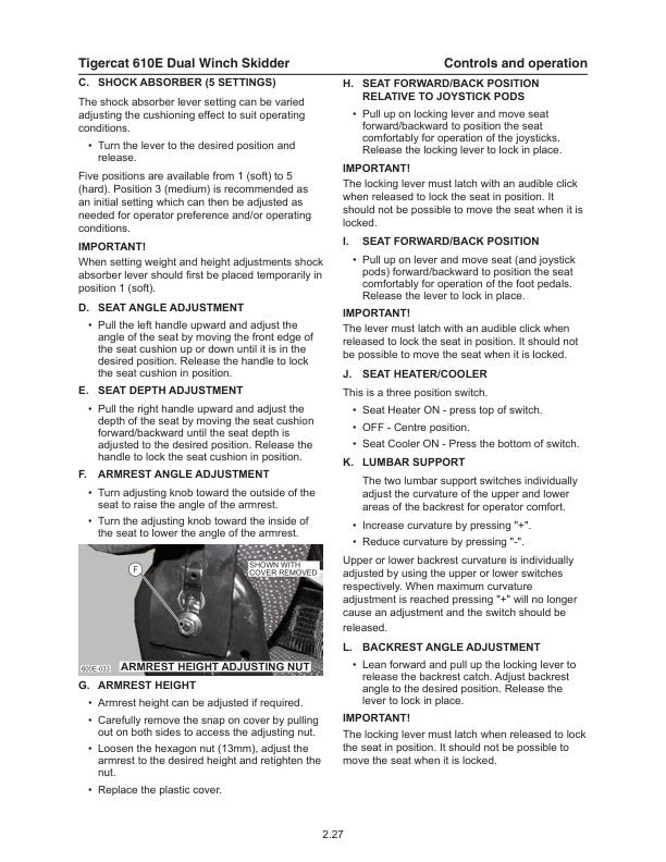 Tigercat 610E, 615E Skidder Repair Service Manual