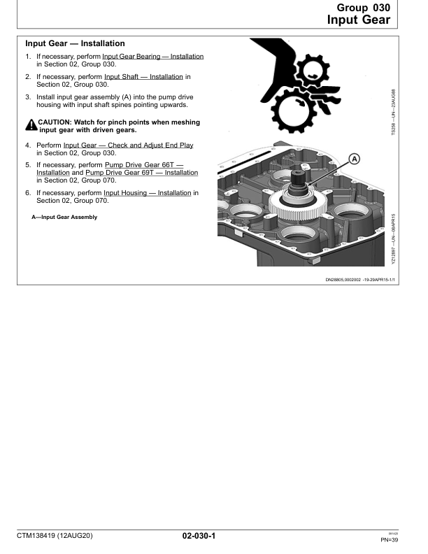 John Deere GPD2224 (59000 Series) Generator Pump Driver Manual (CTM138419)