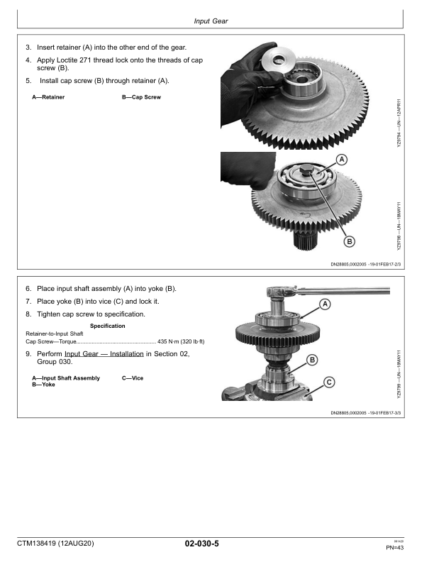 John Deere GPD2224 (59000 Series) Generator Pump Driver Manual (CTM138419)