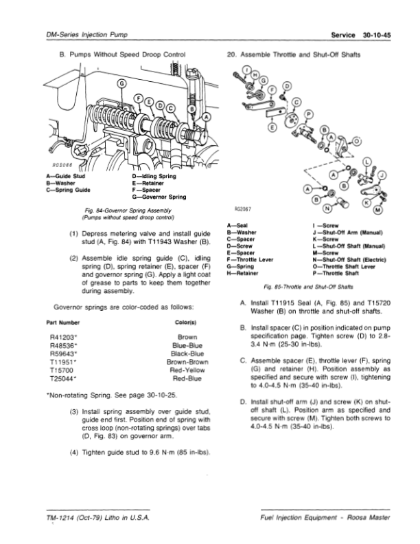 John Deere Roosa Master 9.5mm Injection Nozzles and DM Series Pump ...