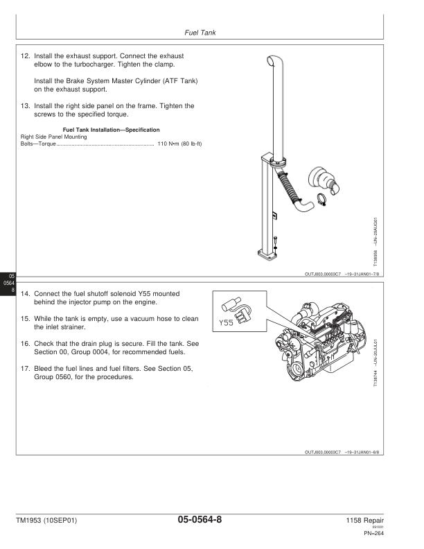 John Deere 1158 Forwarder Repair Technical Manual - (TM1953)
