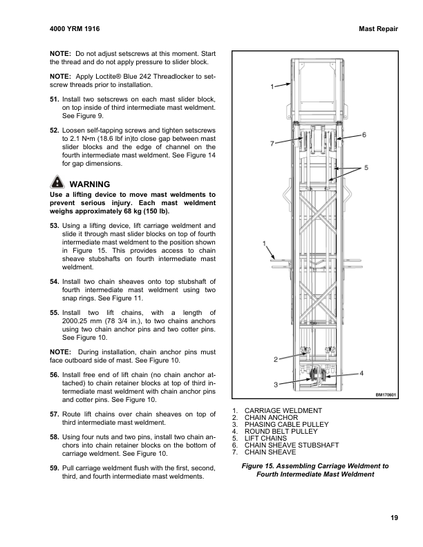 Yale AER020AA Lift Truck A944 Service Repair Manual