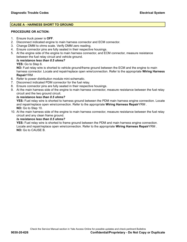 Yale GLP60VX, GLP70VX, GDP60VX, GDP70VX Forklift E878 Series Repair Manual Yale GLP60VX, GLP70VX, GDP60VX, GDP70VX Forklift E878 Series Repair Manual