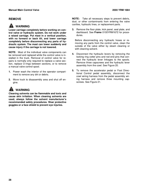 Yale GP040VX, GP050VX, GP060VX, GP070VX Forklift C875 Service Repair Manual