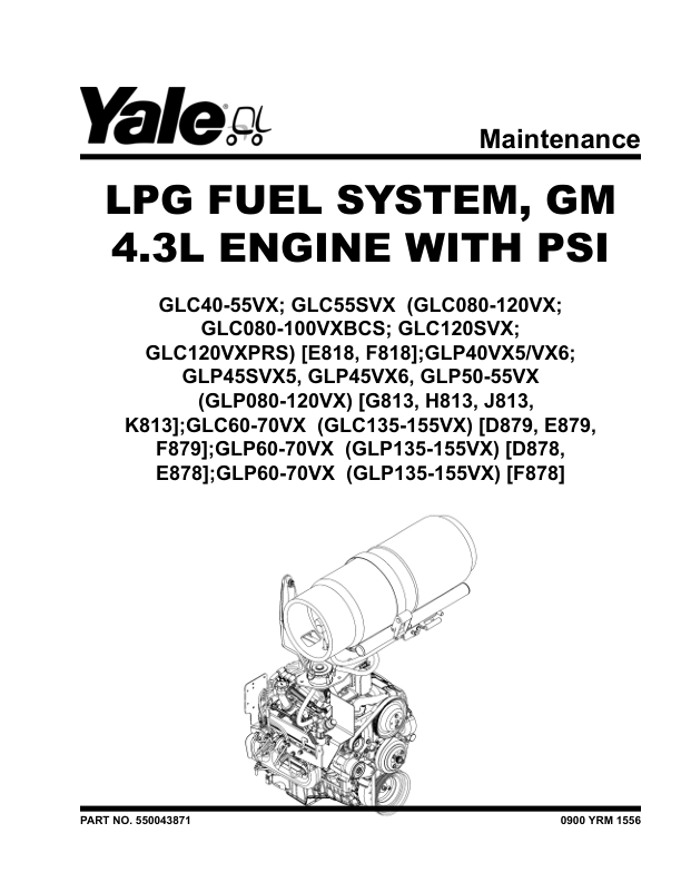 Yale GP080VX, GP090VX, GP100VX, GP110VX, GP120VX Forklift J813 Series ...