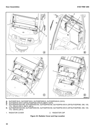 Yale GP080VX, GP090VX, GP100VX, GP110VX, GP120VX Forklift J813 Series ...
