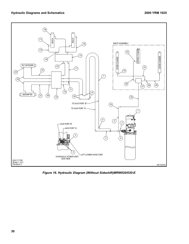 Yale MCW025E, MCW030E, MCW040E Walkie Counterbalanced Stacker D819 ...