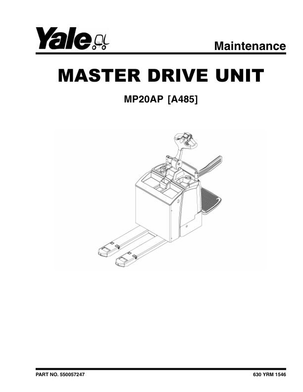 Yale MP20AP Pallet Truck A485 Service Repair Manual