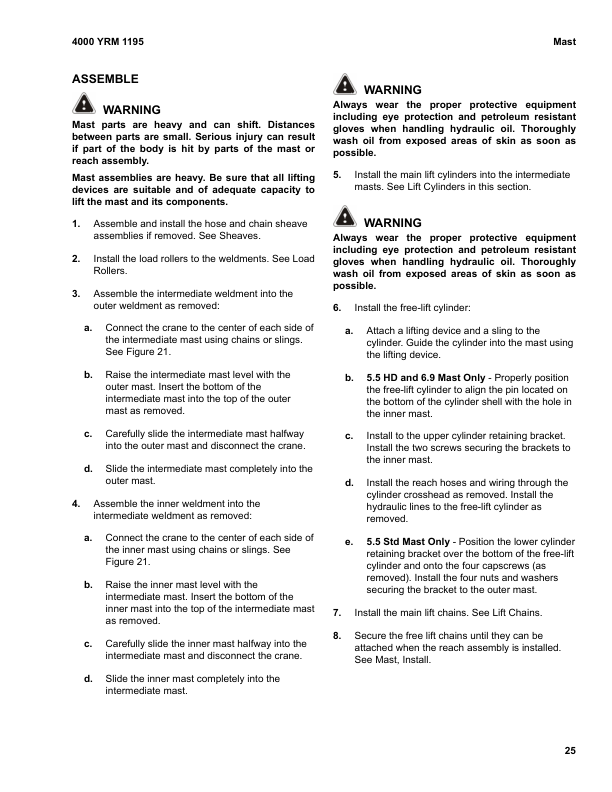 Yale NDR035EB, NR045EB Reach Truck D861 Series Repair Manual