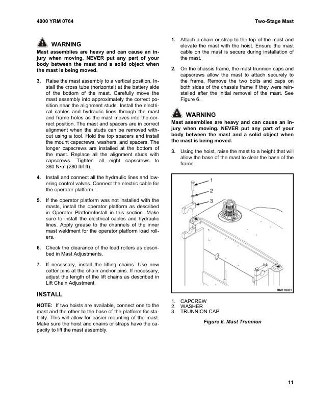 Yale OS030EC Order Picker C801 Service Repair Manual