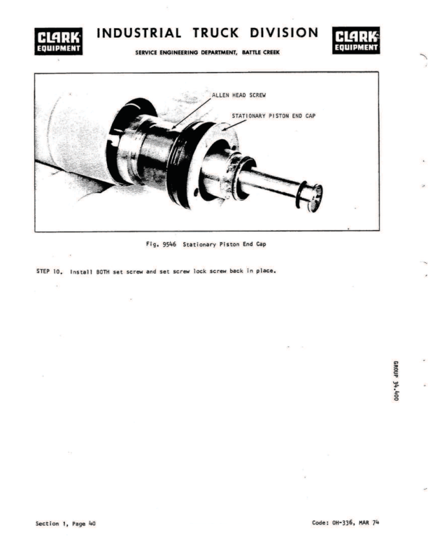 Clark IT50, IT60, IT70, IT80D Forklift Overhaul Manual