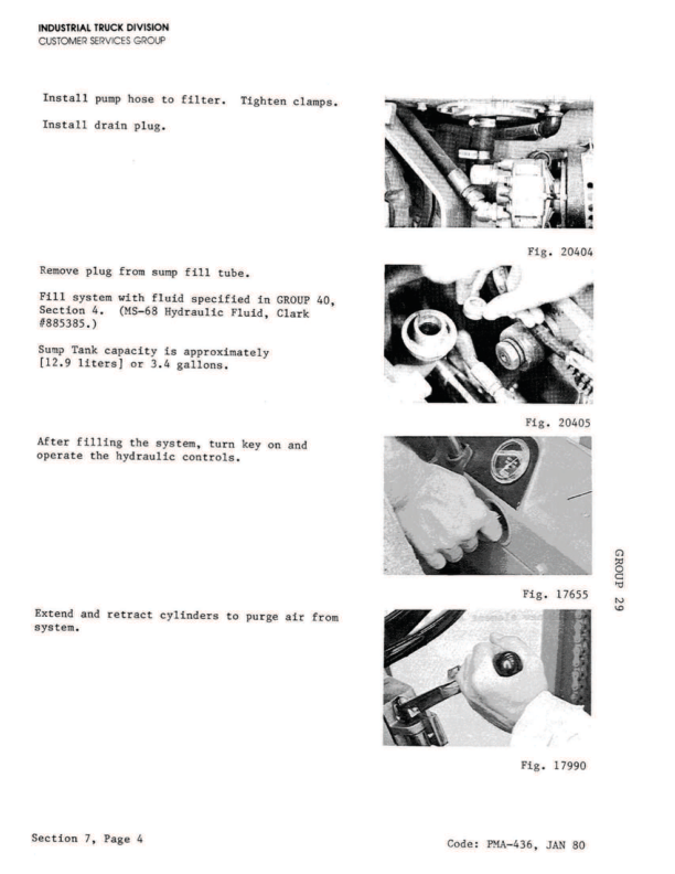 Clark EC500-20, EC500-25, EC500-S30 Forklift Overhaul Manual