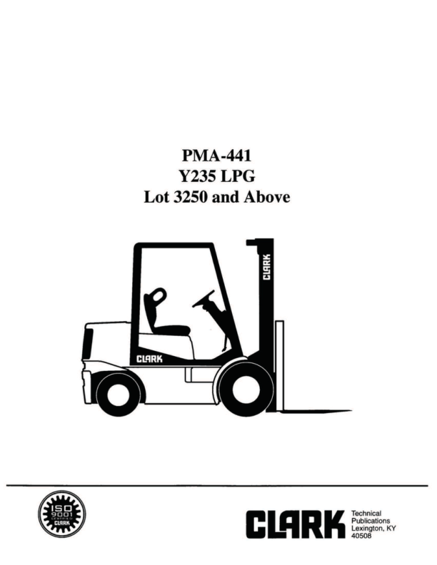 Clark C500-20, C500-25, C500-S30 Forklift Overhaul Manual