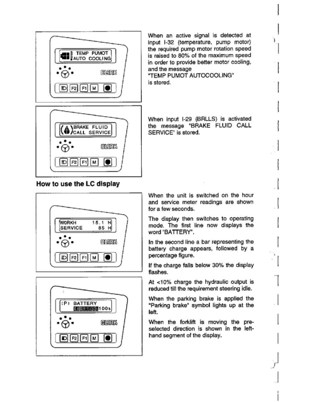 Clark CEM10, CEM12, CEM16, CEM20 Forklift Service Repair Manual