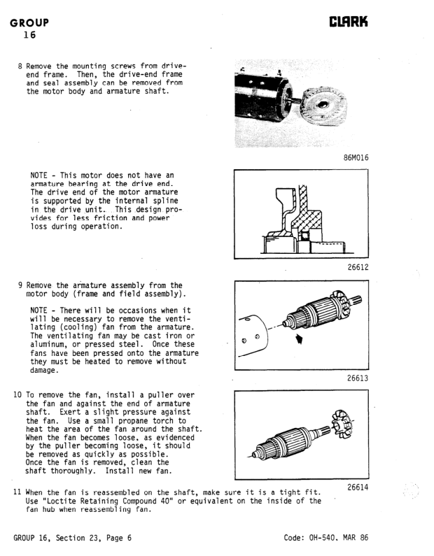 Clark ESM12, ESM15S, ESM15, ESM17, ESM20, ESM22, ESM25 Forklift Service ...